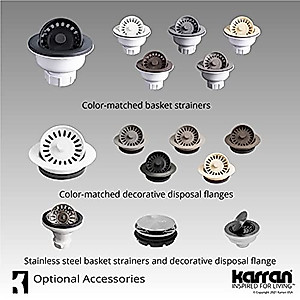 Karran QT-670 Drop-In Quartz Composite 33 in. 1-Hole Single Bowl Kitchen Sink in Brown
