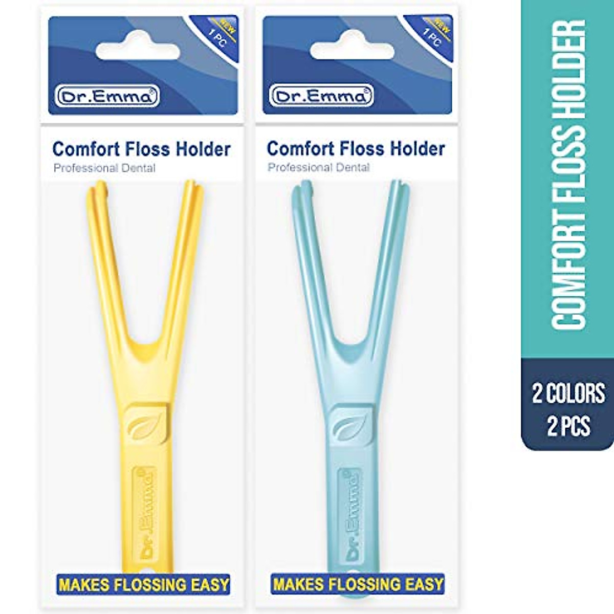 Dr. Emma Dental Floss Holder Replacement Floss Mate Handle Y Shape 2 Count