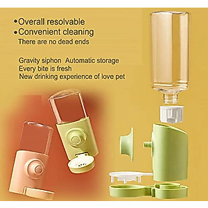 Calymmny Large Rabbit Water Bottle, 20oz Hanging Automatic Water Dispenser by Gravity Flow for Bunny Chinchilla Guinea Pig Ferrets (BLUE)