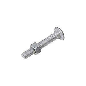 5/16 x 2" Long Carriage Bolts with Nuts, Galvanized Steel (Pack of 25)