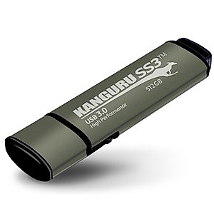 Kanguru SS3 – 32GB USB Flash Drive - Physical Write Protect Switch – SuperSpeed USB 3.0 - Portable