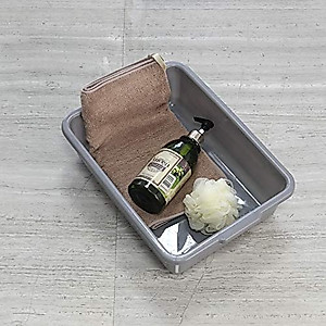 Bringer 4-Pack Gray Commercial Bus Tubs, 8 L Small Plastic Bus Box