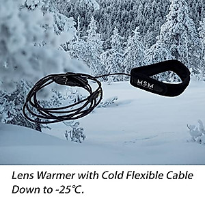 MOVE SHOOT MOVE Lens Warmer with Cold Flexible Cable Down to -25 Dew Heater Preventing Lens from Fogging and Condensation, Compatible with Telescopes and Camera in 4.26" Diameter