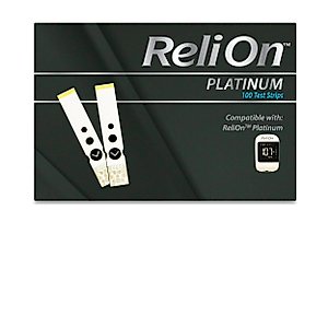 Blood Glucose Test Strips, 100 Count | Ideal for Glucose Monitor Kit, Glucose Level Testing | Reliable Readings | Accurate & Easy to Use | High Accuracy Strips