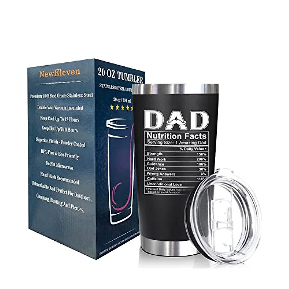 Gifts For Dad From Daughter, Son, Kids - Christmas Gifts For Dad, Men, Husband - Best Birthday Gifts For Dad, Father, New Dad, Step Dad, Bonus Dad - 20 Oz Tumbler…