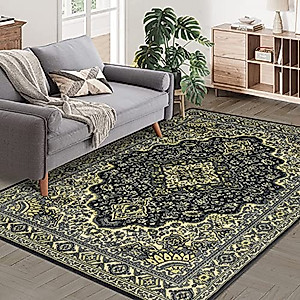 WESTLOOM 8x10 Indoor Living Room Bedroom Large Area Rug Medallion Collection Area Rug Non-Shedding Oriental Traditional Area Rug, Grey