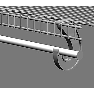 ClosetMaid 2052 SuperSlide Adjustable Hanging Rod, 6' to 8', White