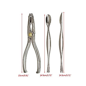 Prawn Peeler Portable Seafood Tool Stainless Steel Crab Shrimp Gadgets Lobster Clamp Pliers Set Kitchen Accessories Seafood Tool Kit