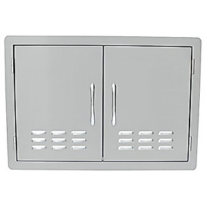 Stanbroil Outdoor Kitchen Stainless Steel Double Access Door with Vents, 30 Inches