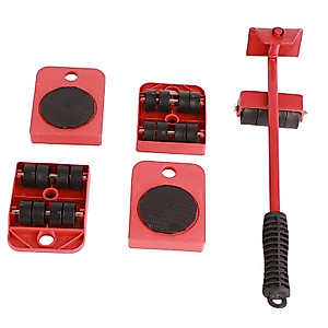 Set of 5 Furniture Mover with Wheels and Lifter, 200kg Bearing Load Capacity, Furniture Lift Mover Tool Set, Universal Move Tools Lifting Equipment for Sofa Table Cabinet