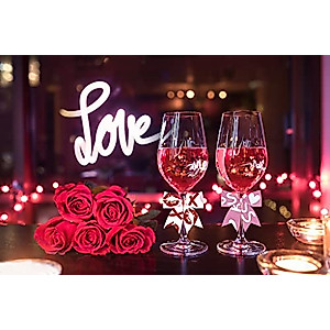 ALIBBON 9 Rolls 27 Yards 3/8" Valentine's Day Ribbon Red Ribbons for Valentines Day Decor, Love Decorative Grosgrain Satin Ribbon for Wedding Valentine's Day Gift Wrapping Bows Crafting Supplies