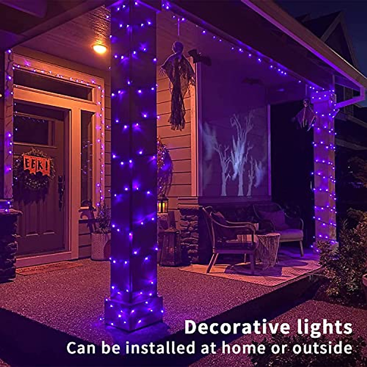 SOLARBABY Solar String Lights, 8 Modes Christmas Decorative Solar String Lights Outdoor Waterproof 200 Led Solar Fairy Lights White for Home Lawn Garden Wedding Patio Party Holiday-2 Pack