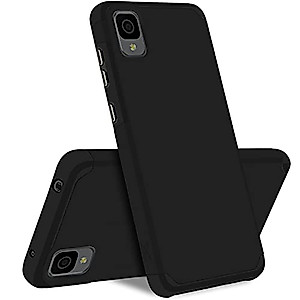 HRWireless Compatible for Alcatel TCL 30z, TCL 30LE, TCL T602DL Heavy Duty Dual-Layer Phone Case, Premium Tough Strong ShockproofSeries Minimalistic Design for Accidental Drops