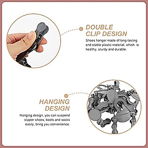 Cabilock Children's Shoe Clip Hangers for Skirts Cake Container Kids Pants Hangers Shoe Rack Baby Slipper Hanger Drying Clip Organizer Shoes Hanging Hook Children Hangers Baby Hanger 10pcs