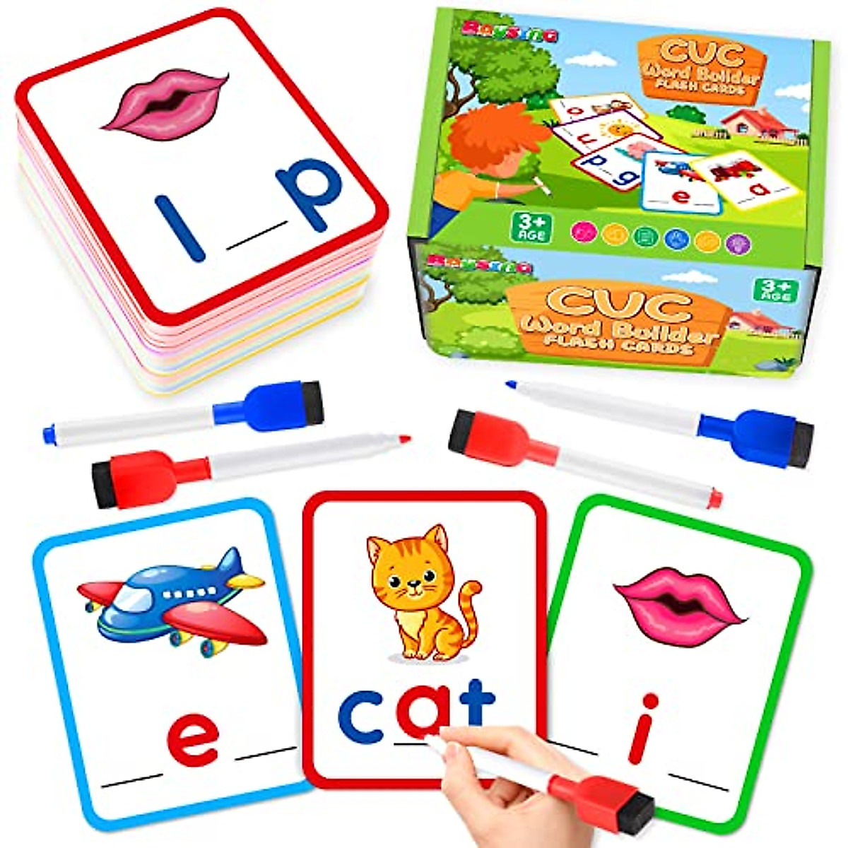 CVC Sight Word Flashcards: Learn to Read & Write for Kids 3-6