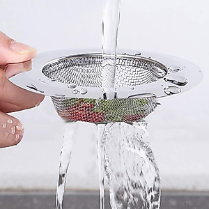 Generic 2 Pack Kitchen Sink Strainer, Stainless Steel Mesh Drainage Strainer, 7.5cm Drainage Strainer, Bathroom Sink Stopper, Hair Receiver for Kitchen Sink, Bathroom, Washbasin