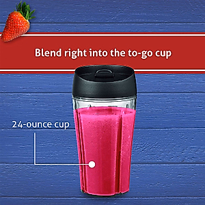 Oster Blender | Pro 1200 with Glass Jar, 24-Ounce Smoothie Cup, Brushed Nickel