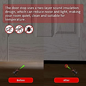 Door Draft Stopper, Cuttable Draft Stopper for Bottom of Door, Strong Adhesive Door Sweeps for Exterior Doors 39” Length (Black)