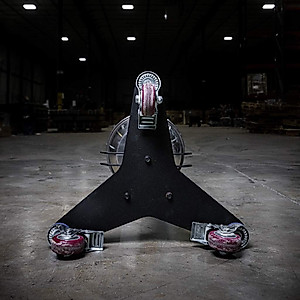 GRIND FITNESS Portable Chalk Bowl with Locking Caster Wheels and Accessory Holder