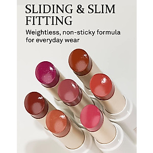 HINCE Mood Enhancer Lip Glow, Moisturizing Lip Balm with Shea Butter & Sweet Almond, Non-Sticky and Long-lasting Tinted Lip Tint with Buttery Balm Texture for Neutral Color 0.2oz. (1, DEAR ROSE, 02)