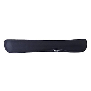Belkin WaveRest Keyboard Wrist Support - Gel Wrist Pad - Desk Pad - Keyboard Wrist Rest - Wrist Pad For Keyboard - Keyboard Pad With Wrist Support - Ergonomic Computer Pad - Black