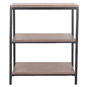 SAFAVIEH Home Collection Zeke Honey Natural 3-Tier Bookcase Storage Shelf Unit