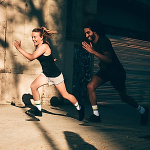 CEP Women's Running Socks - V3, Short Crew, 80'S, White/Black, SM II