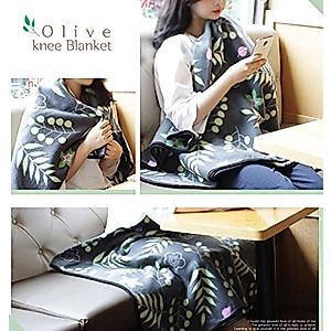 forestfish Portable Travel Blanket Airplane Compact with Bag, Fleece Throw Blanket Cozy Soft for Camping Train 60" x 40", Flower