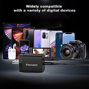 iPhone 14 13 Fast Charger 20w USB C Dual Port Stocaggio Wall Charger Block PD & QC 3.0 Travel Adapter with Foldable Plug for iPhone 14/13/12 Pro Max, iPad/Samsung/Pixel etc(Black)