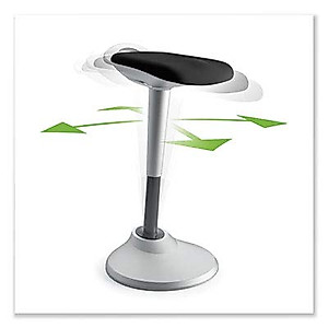 HON Perch Stool, Sit to Stand Backless Stool for Office Desk, Black (HVLPERCH)