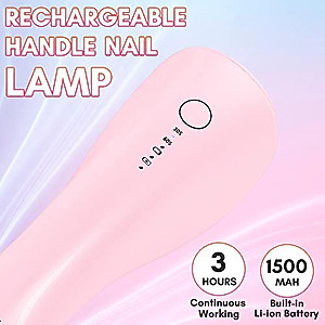 Makartt Mini UV LED Nail Lamp, Rechargeable Portable Light for Rhinestone Glue, Flash Curing Gel Polish Dryer with 2 Timers, Manicure Lamp for Nail Art