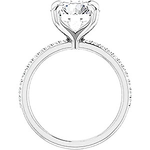 Moissanite World Handmade Round Cut 3.00 CT Moissanite Engagement Ring/Moissanite Wedding Ring/Moissanite Bridal Ring Set 925 Sterling Silver Perfact for Gift Or As You Want (5)