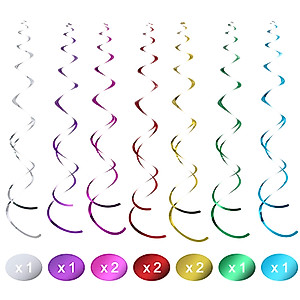 30 Pieces Music Party Decorations, Colorful Music Note Guitar Sign Foil Hanging Swirls Ceiling Streamers for Music Concert Theme Birthday Party Guitar Rock Music Birthday Wedding Party Supplies