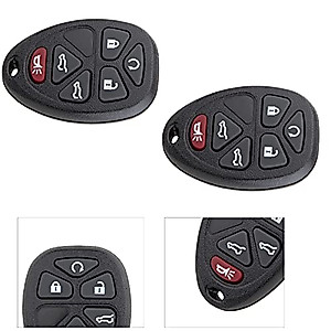 Car Key Fob Keyless Entry Remote Fits 2007-2014 Chevy Silverado Tahoe Suburban Cadillac Escalade GMC Yukon Replaces OUC60270 OUC60221 20869057 15913427