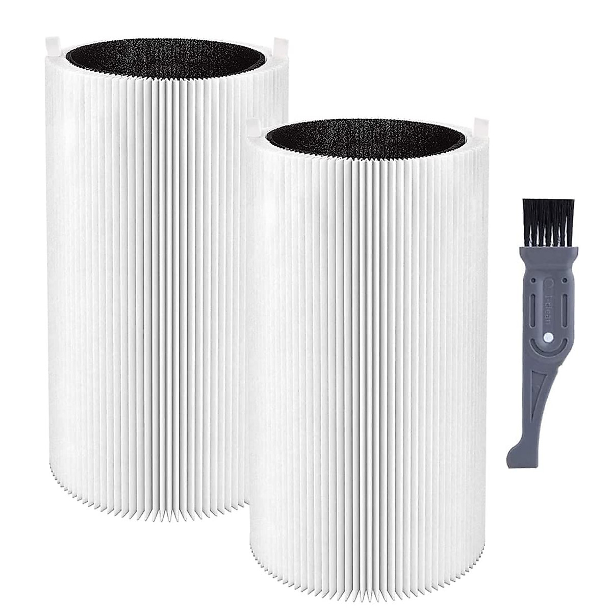 ICLEAN Blue Pure 411 Replacement Filter,Compatible with Blueair Filter Blue Pure 411,411+,411 Auto,Mini,Particle and Activated Carbon, 2-Pack