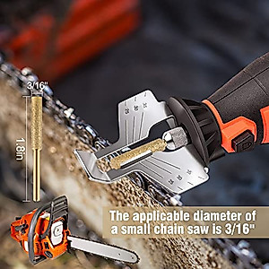 Biggun 36pcs High Hardness Diamond Chainsaw Sharpener, Durable Emery Made, Easy to Install, 3 Sizes Titanium Plated Sharpening Wheels for Chainsaw Sharpener, 12 Pcs Each Size(5/32'', 3/16'', 7/32'')