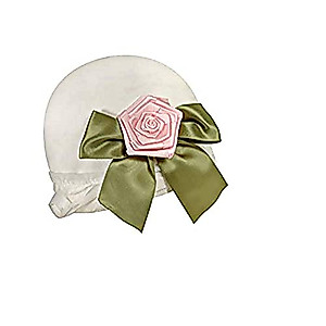 Stephan Baby Girl's Night Out Gown and Cap Set, White, 0-6 Months