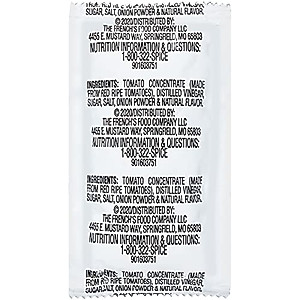 French's Tomato Ketchup Packets, 1000 count - One Box of 1000 Individual Ketchup Packets, Perfect for Takeout Orders and Condiment Stations