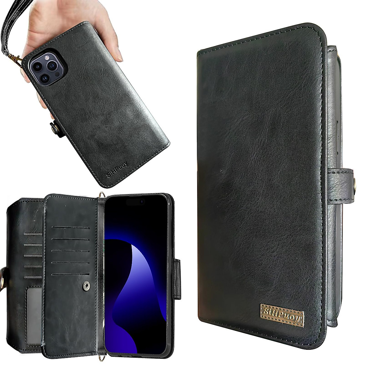 SiHPuoy Leather for CC Mini Road Bikes, Kickstand Cover Cute Fit for Woman Men Women Apple CC Mini, 2 Pack Screen Protector 2 Pack Camera Lens Protector-C0036