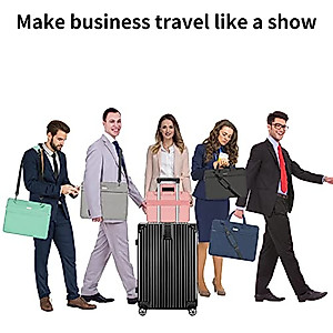 HESTECH Laptop Bag,15.6 Inch Laptop Sleeve Case,Business Briefcase,Water-Repellent Slim Computer Carry Case with Shoulder Strap for 15-16" Hp Dell Acer,Black