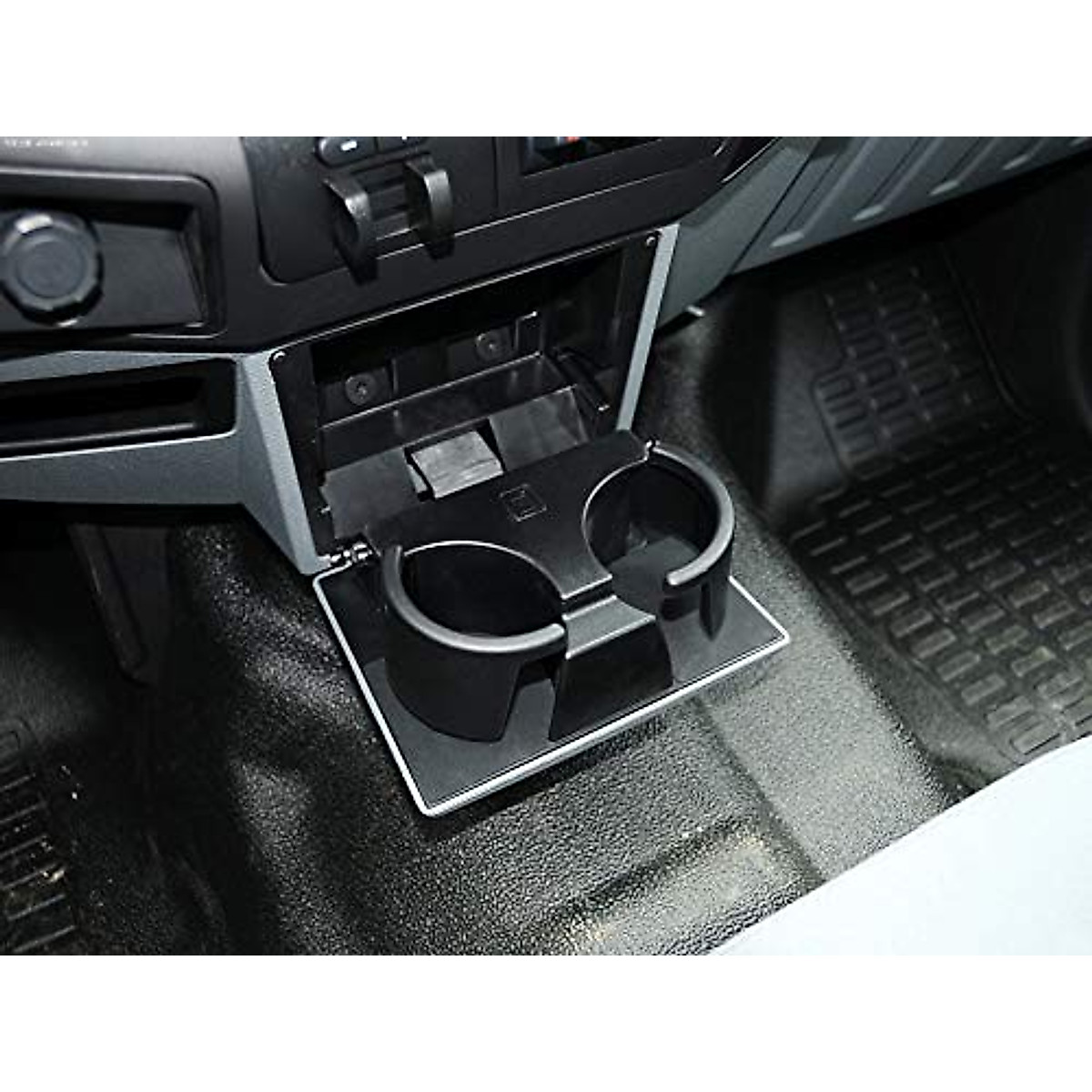 Kerman 8C3Z-2513562-AC in-Dash Cup Holder for 2011-2016 Ford F250 F350 F450 F550 (Steel Grey) by Kallia