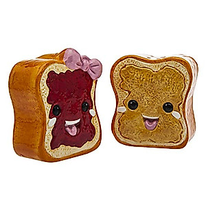 Little Peanut Butter and Jelly Salt And Pepper Shaker Porcelain Spice Dispenser Set