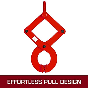 BestEquip 2T Pallet Puller Steel Single Scissor Red Pallet Puller Clamp 4409 LBS Capacity Pallet Grabber 6.3 Inch Jaw Opening x 0.5 Inch Jaw Height arbitrarily Changed to Adjust The use