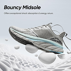 ALLSWIFIT Men's Comfortable Walking Shoes Running Tennis Athletic Gym Workout Cross Training Sneakers,Size 11,Grey,SARR009M