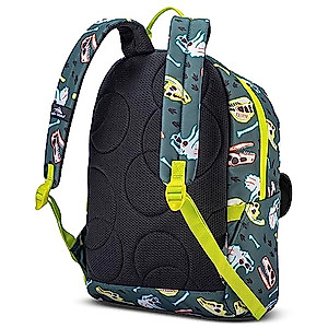 High Sierra Chiqui Backpack Travel Bag with Padded Tablet Sleeve, Accessory Pocket and Reflective Straps, Dino Dig/Mercury