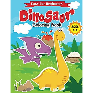 Dinosaur Coloring Book: Jumbo Dinosaur Coloring Book For Toddlers Ages 1-4, Dinosaur Easter Coloring Book, Easter Gifts for Kids, Dinosaur Party (Kids Coloring Activity Books)