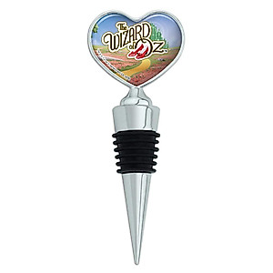 The Wizard of Oz Ruby Slippers Logo Heart Love Wine Bottle Stopper