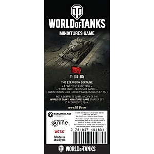 Gale Force Nine World of Tanks: Soviet T-34/85 - Wave 7 Medium Tank Expansion, Miniatures Game (WOT37)