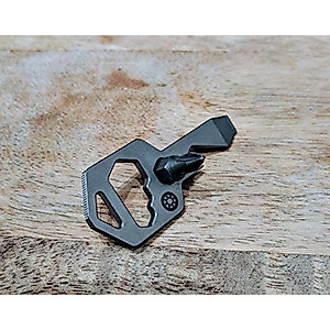 CLOSS 8 in 1 Titanium Multitool Keychain- Bottle Opener, Screwdriver and Wrench (Silver)