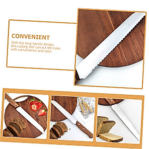 Yardwe Cookie Cutter Serrated Bread Metal Cutter Tool Serrated Acacia To Bake Kitchen Gadgets